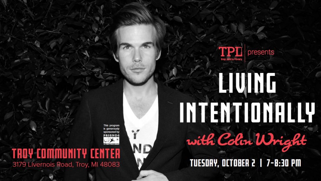 Colin Wright to Speak at Troy Community Center – Friends of the Troy ...